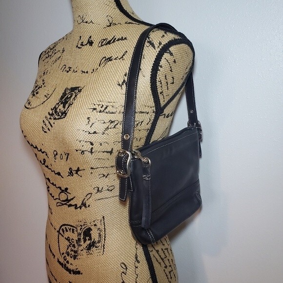 Coach | Bags | Coach Soho Slim Black Leather Hobo Fringe Tasseled ...